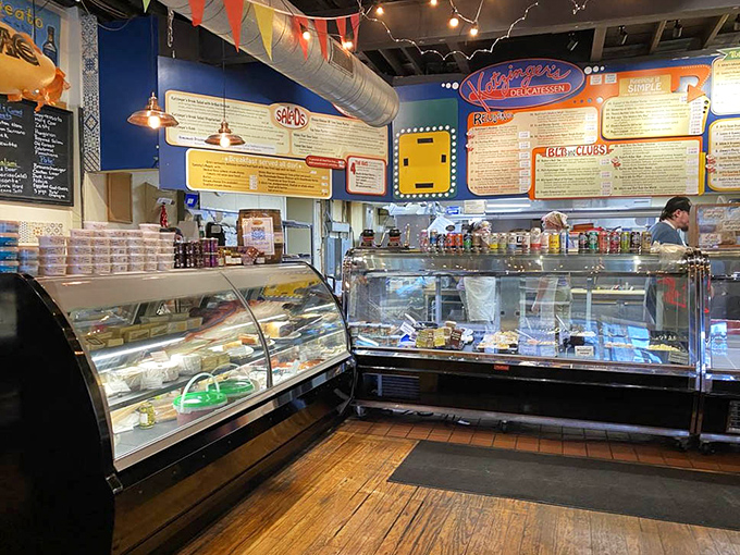 Glass cases filled with deli treasures that make grocery store prepared foods hang their heads in shame. This is the deli equivalent of a museum.
