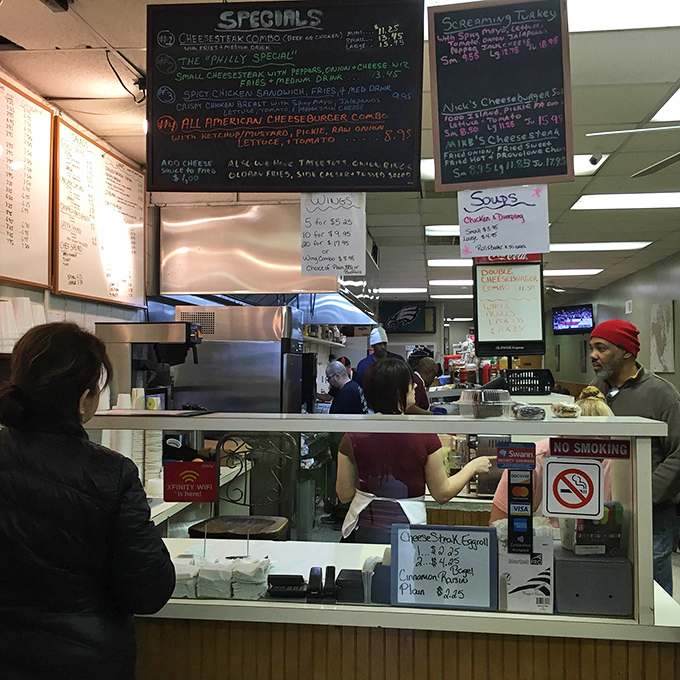 The ordering counter&mdash;where decisions are made, appetites are satisfied, and regulars are greeted by name. Sandwich democracy in action.