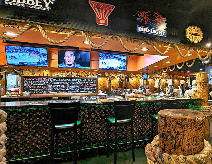 That cartoon crab on the wall isn't just cute&mdash;he's watching to make sure your seafood experience is nothing short of spectacular.