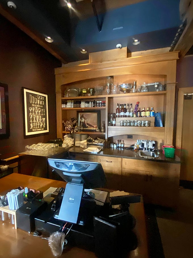 Behind the scenes but still stylish&mdash;even the service areas maintain that blend of rustic charm and attention to detail.