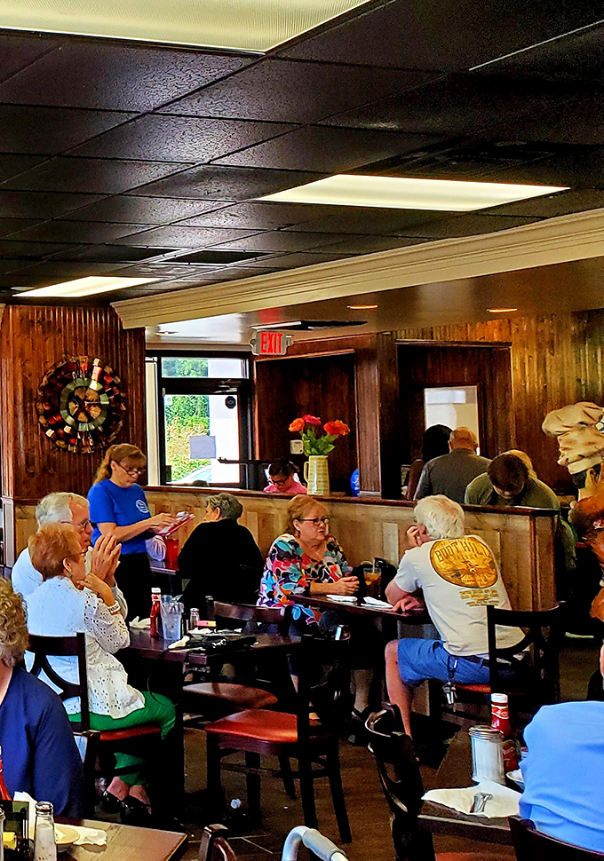 Regulars know the best conversations happen over coffee and pie – TJ's dining room is South Carolina's unofficial town hall.