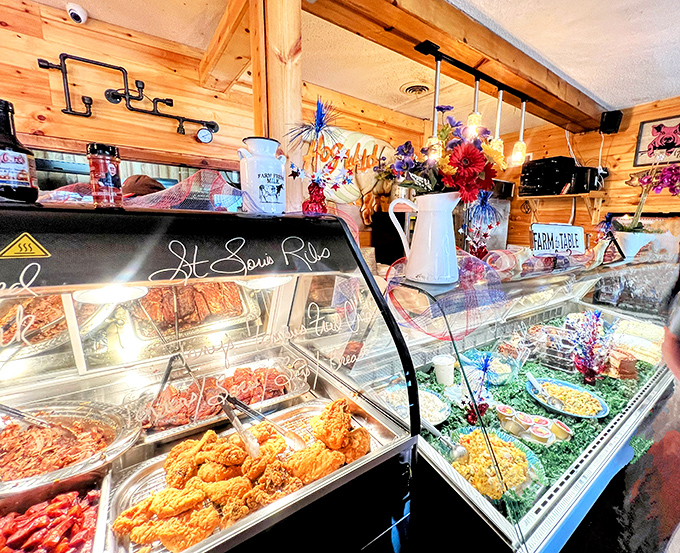 Behind this glass lies the reason people drive for hours. It's not just food&mdash;it's edible artwork with a smoke ring.