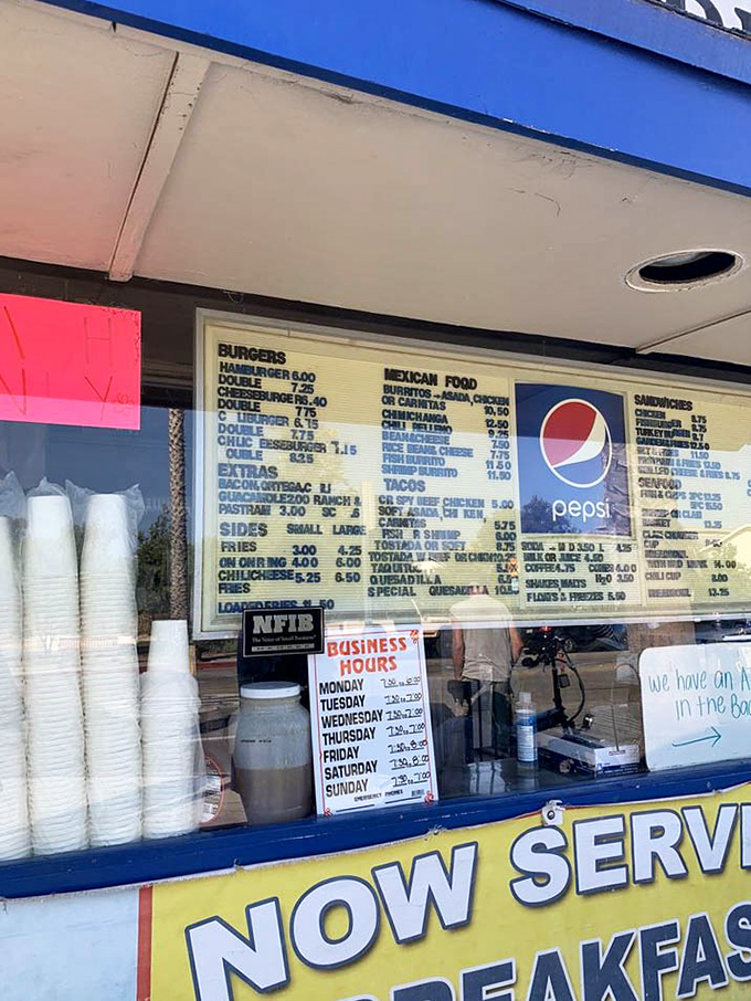 The business hours sign might as well read "Times When Happiness Is Available" – The Spot's straightforward approach extends to everything they do.