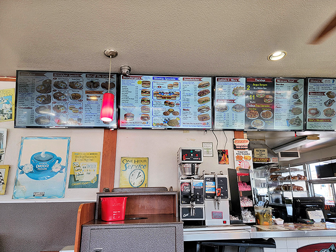 Menu boards that don't need fancy fonts or food stylists&mdash;just honest pictures of what you'll actually get. Revolutionary concept: truth in advertising!