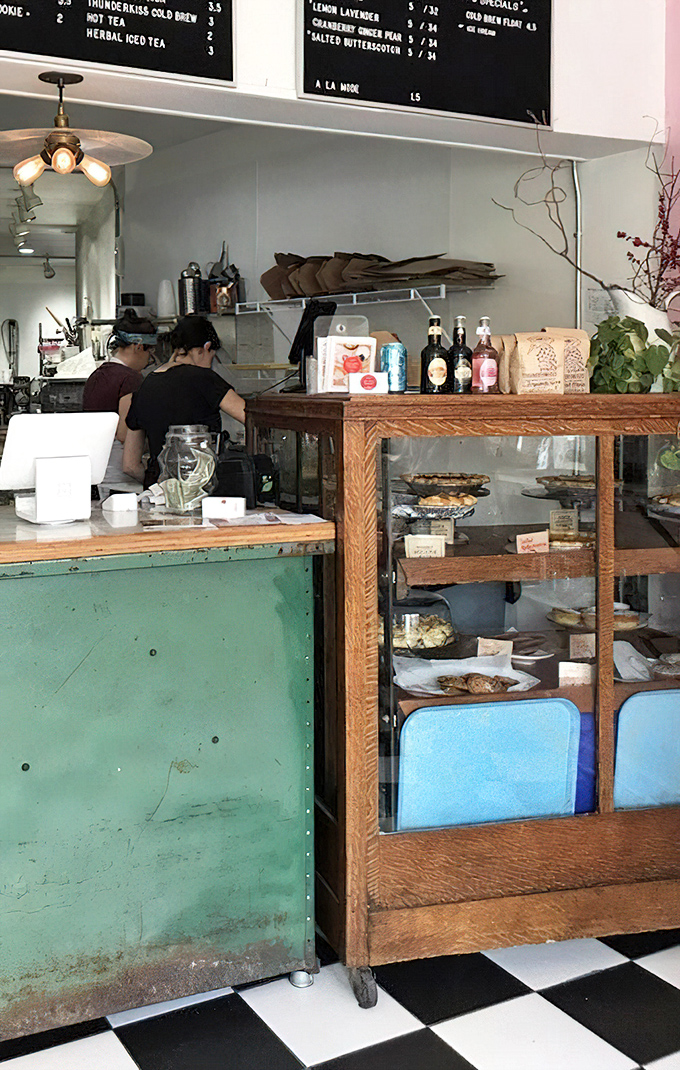 The display case: where pie dreams come true and diet plans go to die, gloriously and without regret.