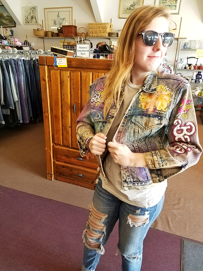 A colorful denim jacket that screams "festival season" gets a moment in the spotlight&mdash;yesterday's splurge becomes today's steal.