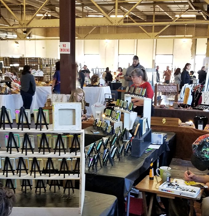 The market day buzz as vendors and shoppers mingle. That artist in the corner is probably sketching the perfect memento of this Milwaukee treasure hunt.