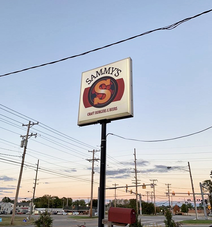 The Sammy's sign stands like a beacon for hungry travelers &ndash; a North Star for those guided by their appetites.