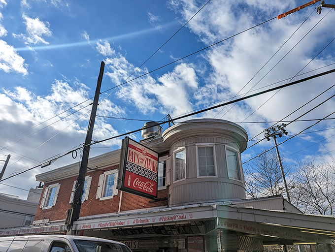 The corner that launched a thousand imitations. Pat's isn't just on this street&mdash;it defines this intersection in the city's cultural geography.