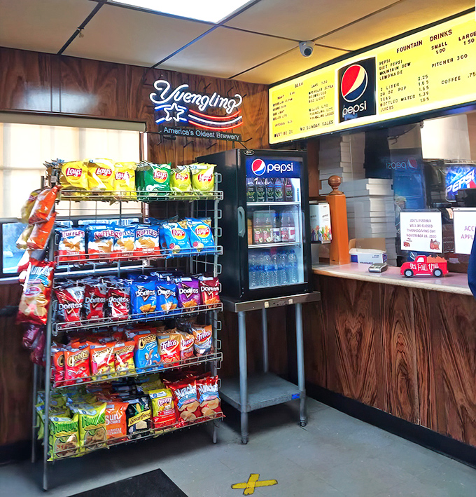 The snack corner stands ready for those moments when somehow pizza, subs, and pasta aren't enough to satisfy your inner food monster.