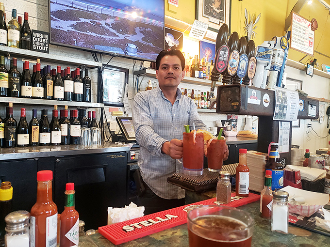 Bloody Marys made with a generous hand&mdash;the perfect brunch companion or hangover cure. Spicy, savory, and substantial enough to count as an appetizer.