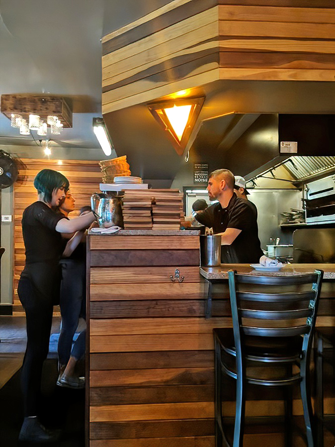 Where the magic happens. The kitchen staff moves with the choreographed precision of people who truly care about your taste buds.