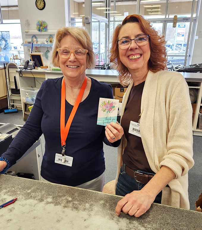 The friendly staff embodies the spirit of Care & Share, where every purchase supports community causes beyond the joy of finding the perfect item.