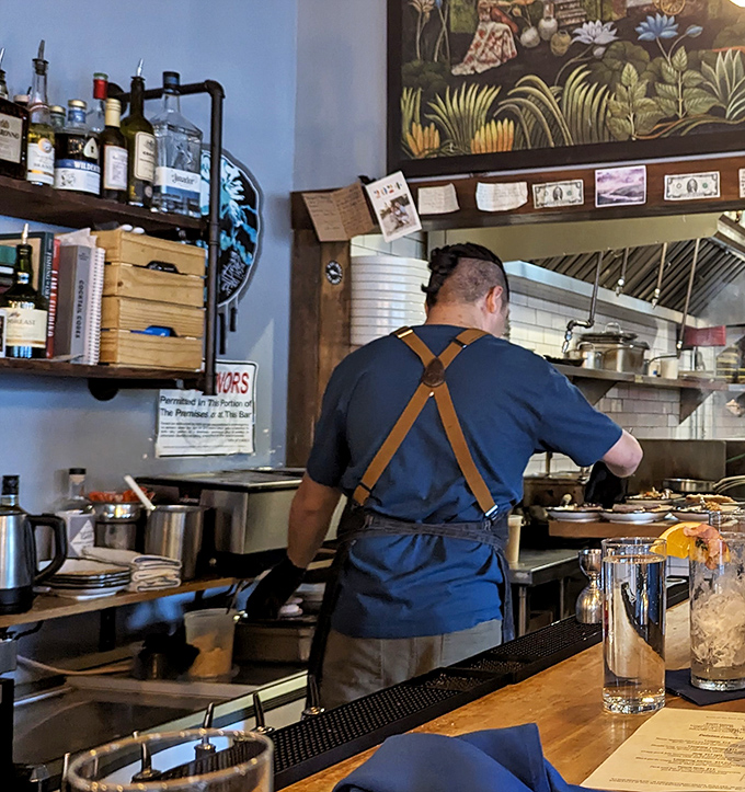 Watch the kitchen artists at work, where every dish receives the kind of attention usually reserved for family.