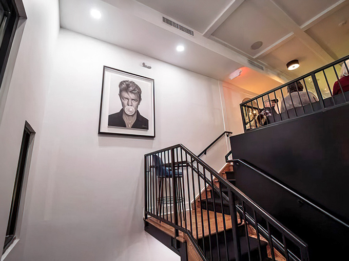 Even the staircase has style at Bridget's. That portrait watching over diners seems to say, "Yes, you absolutely should order dessert."