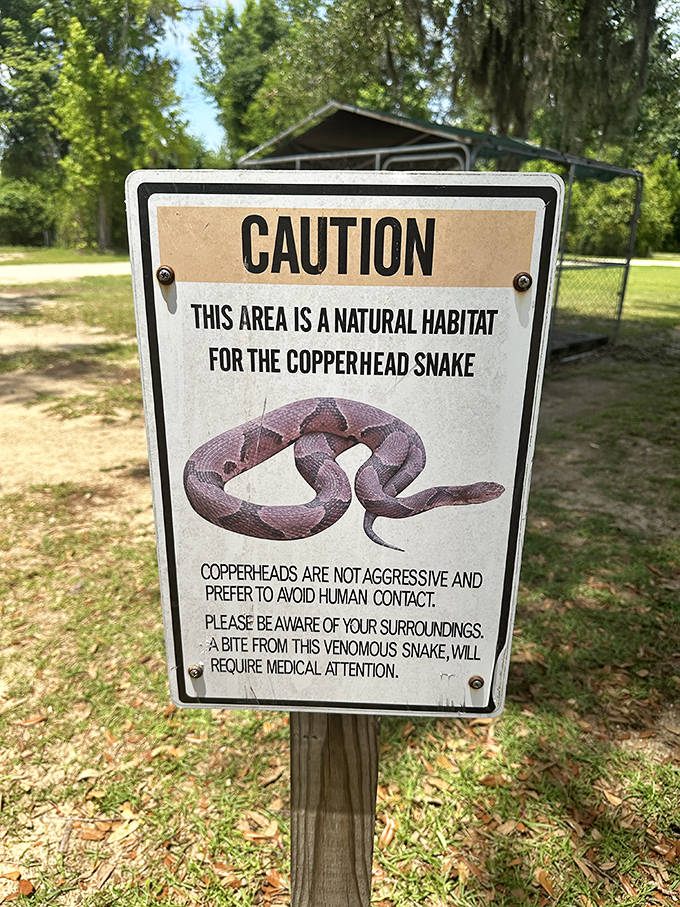 The most polite way possible to say, "Please don't get bitten by venomous snakes during your visit." Solid advice, really.