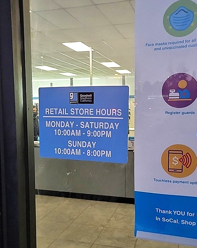 Extended hours mean more time to hunt for treasures. Like a casino, Goodwill knows the thrill of the find keeps shoppers coming back.