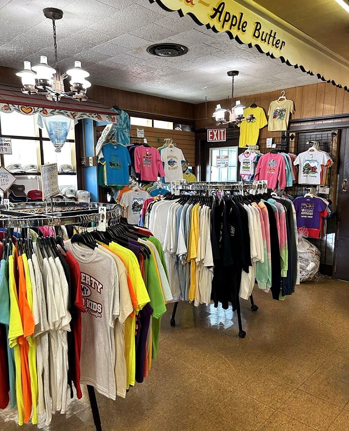 The t-shirt section proves that pie enthusiasm deserves to be worn proudly, with colorful options for the whole family.