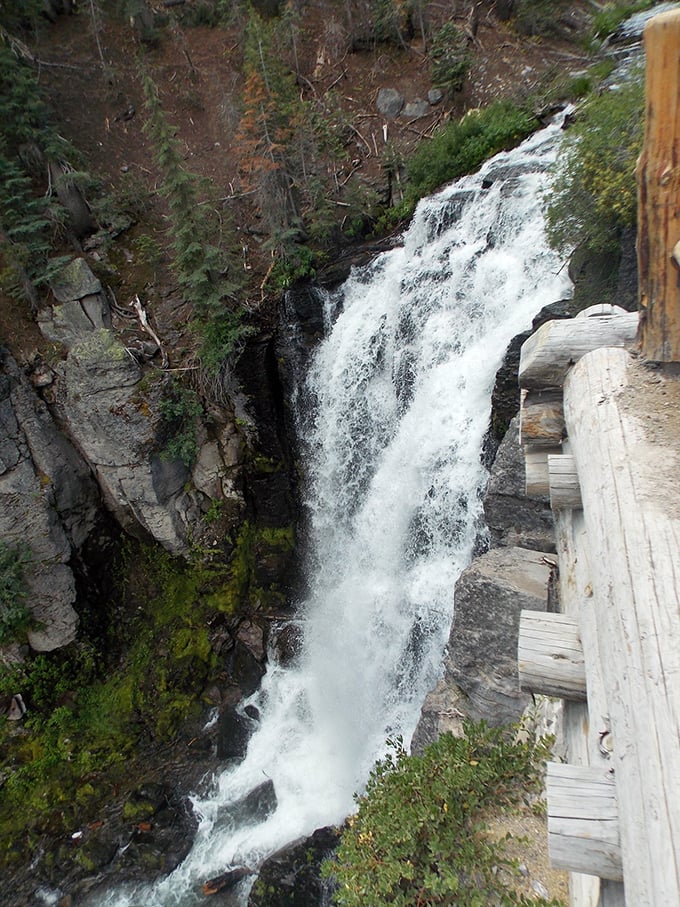 Looking down at the falls provides a different perspective &ndash; like watching a Broadway show from the balcony instead of orchestra seats.