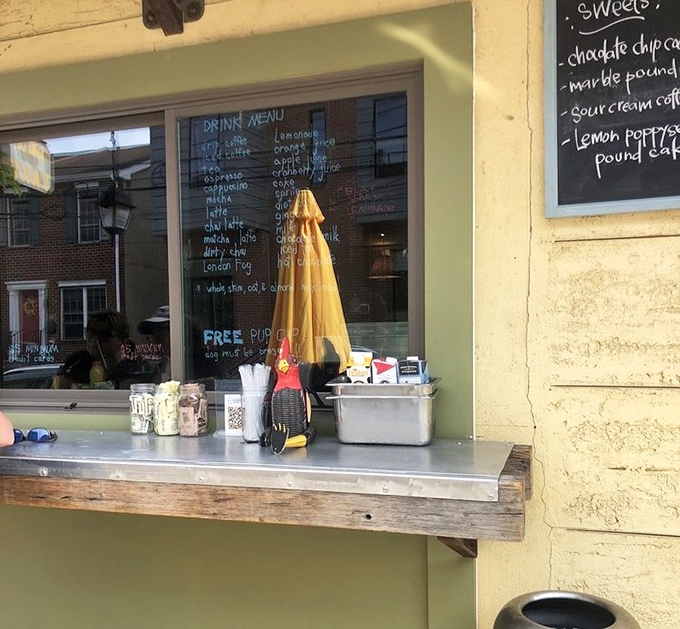 The takeout window – for when you need that breakfast burrito fix but your bed-head isn't ready for public viewing yet.