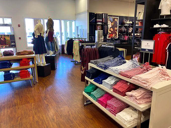 Tommy Hilfiger's color-coordinated paradise offers preppy perfection at prices that won't make you preppy broke.