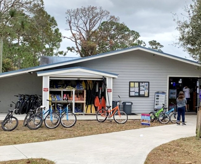 The park store offers bikes, kayaks, and outdoor essentials. Like an outdoor version of your favorite department store, but with better views.