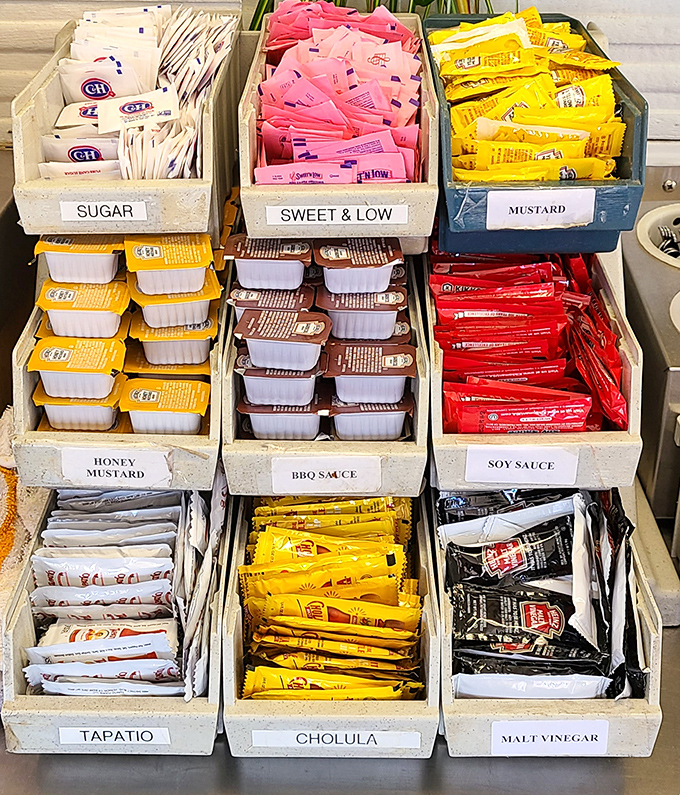 Condiment heaven! Because sometimes the perfect sauce is what elevates good seafood to unforgettable seafood.
