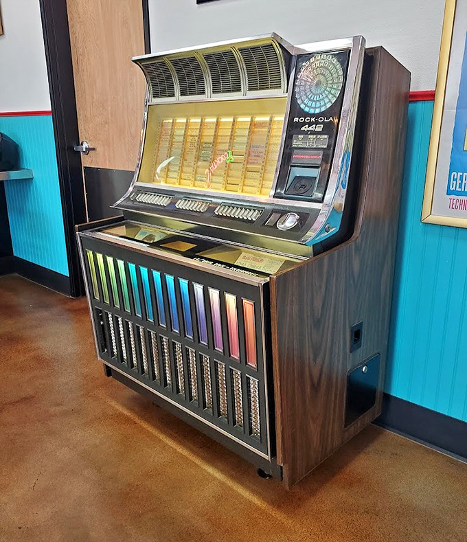 This isn't just a jukebox&mdash;it's a time machine disguised as a music player, ready to transport you back to simpler, rock-and-rolling times.