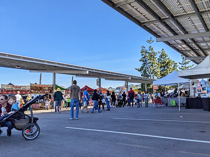Farmers markets under solar panels &ndash; Rio Vista combining sustainable energy with sustainable eating in one brilliant community gathering space.