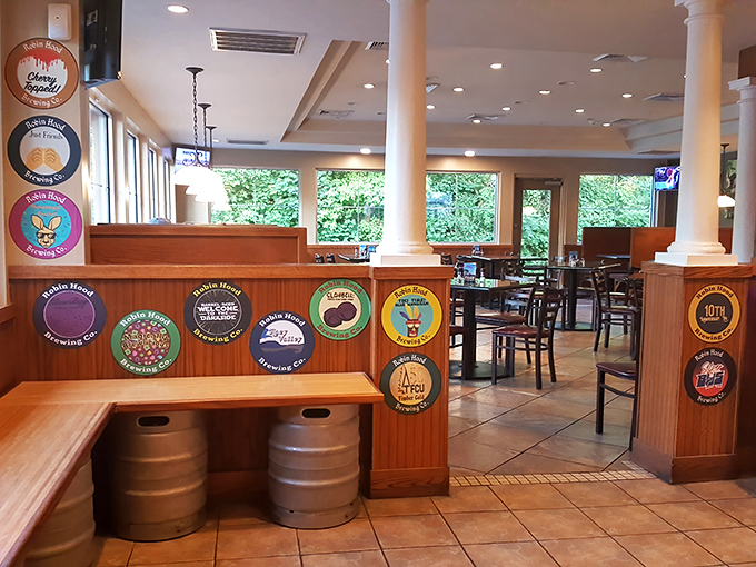 Beer badges line the walls like merit badges for adults&mdash;each one a testament to brewing adventures worth taking.