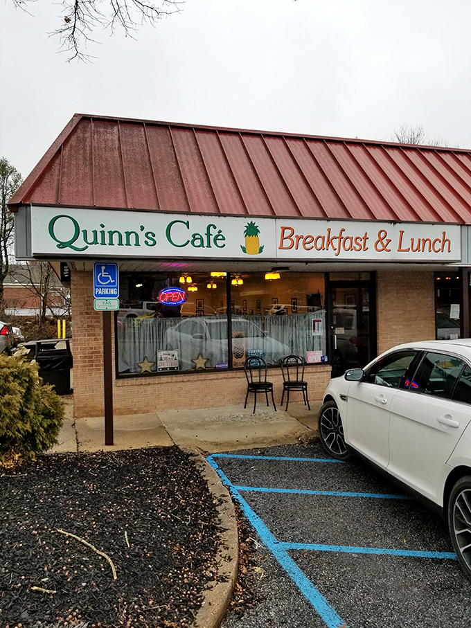 Quinn's exterior view captures its unassuming charm&mdash;proof that culinary treasures often hide in plain sight.