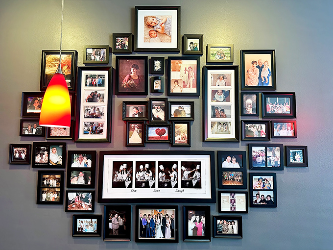 A wall of memories tells the story of community better than words ever could&mdash;each frame a chapter in the Scotty's family album.