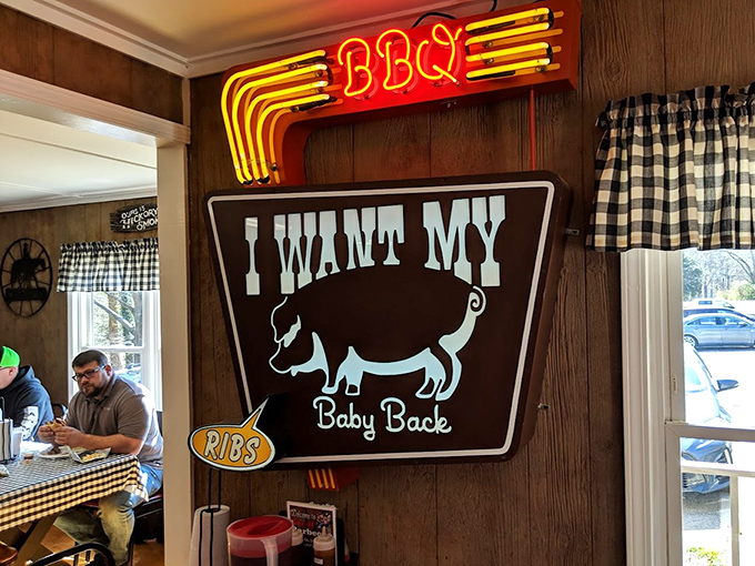 "I Want My Baby Back" isn't just a sign&mdash;it's the anthem of everyone who's ever tasted these ribs and had to leave before ordering seconds.