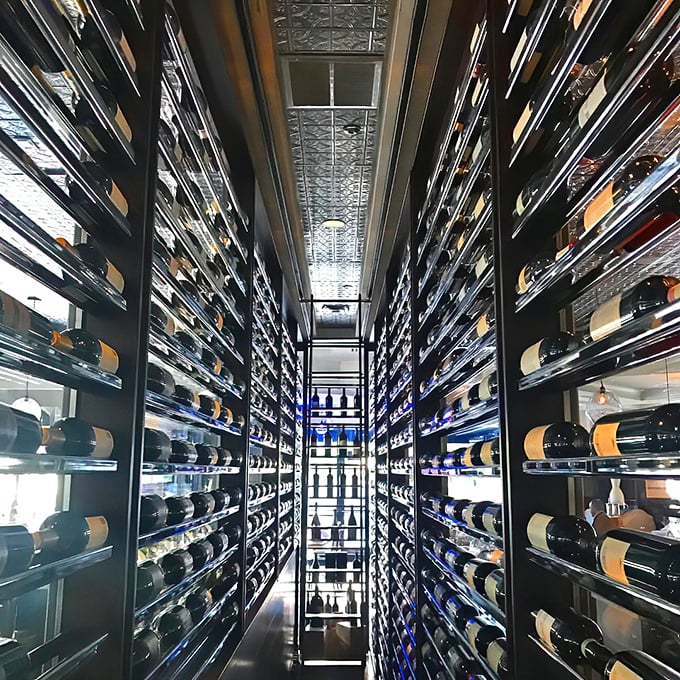 This wine collection isn't just impressive&mdash;it's a floor-to-ceiling monument to the understanding that great seafood deserves equally great wine.
