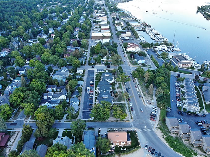 From above, Frankfort looks like someone drew the perfect small town and forgot to add traffic jams.