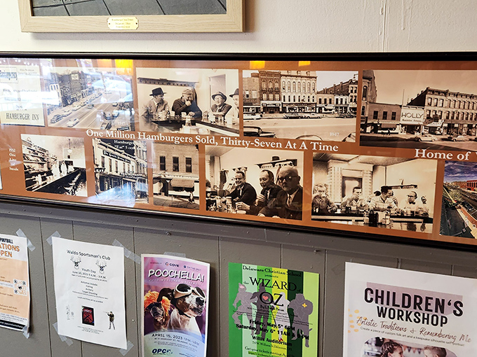Wall of history &ndash; vintage photographs telling the story of a diner that's been part of Delaware's fabric for generations.