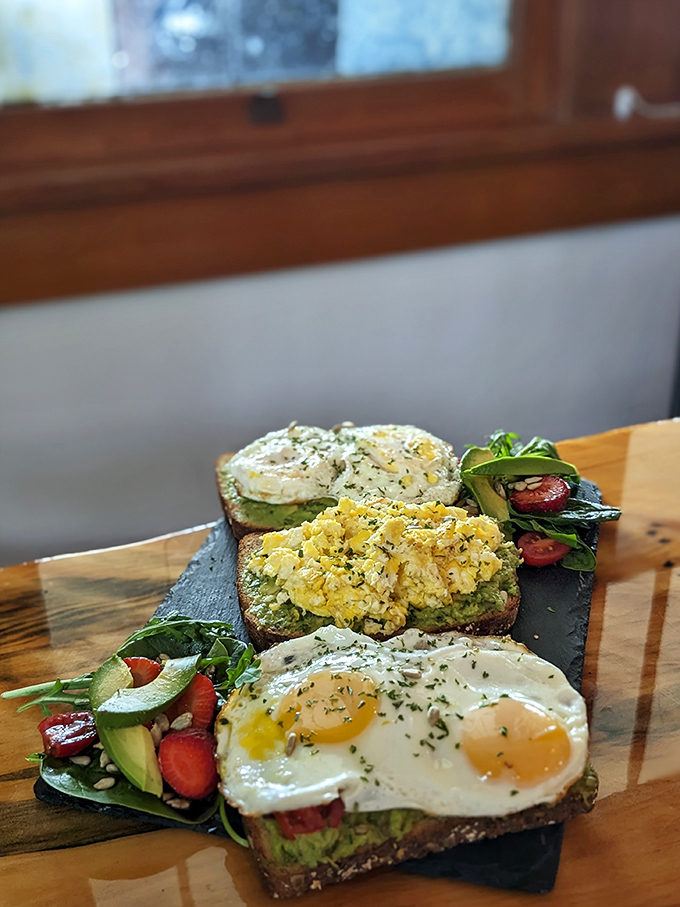 Avocado toast elevated to an art form. Three variations that prove this isn't just a millennial clich&eacute; but a legitimate breakfast masterpiece.