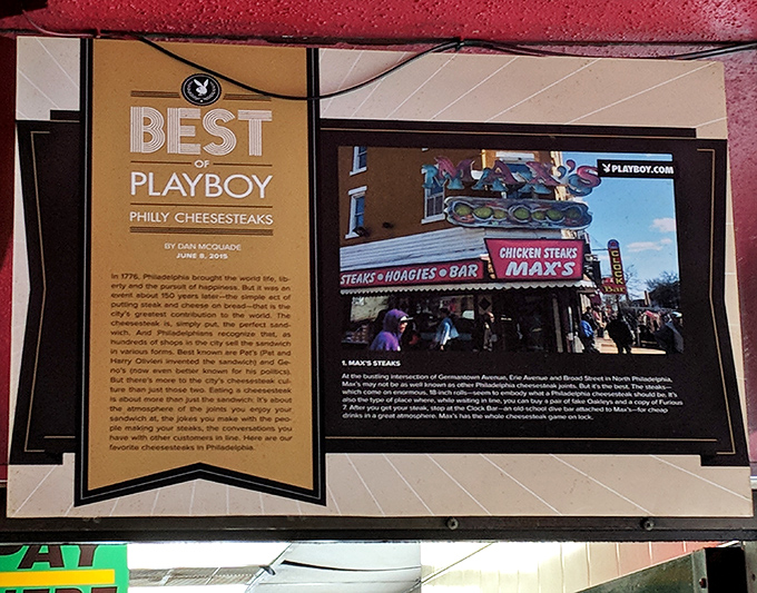 When Playboy calls you one of Philly's best cheesesteaks, you frame it. Some accolades are worth showing off.