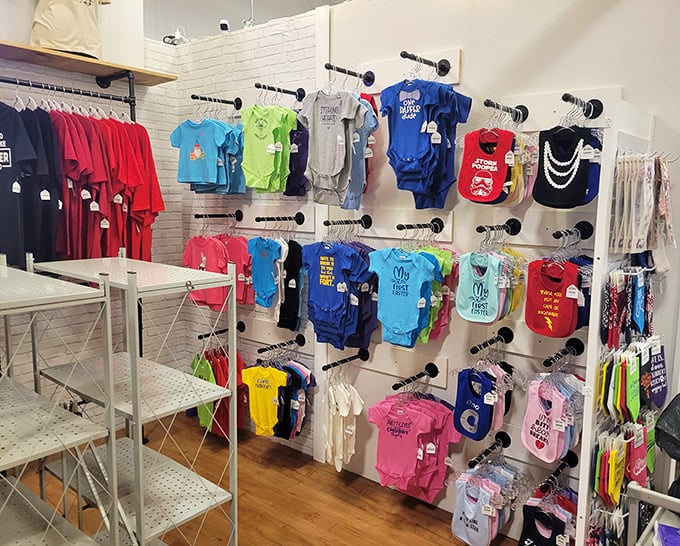 Tiny Texans get their own fashion corner with onesies declaring state pride before they can even say "howdy"&mdash;starting 'em young on Lone Star style.