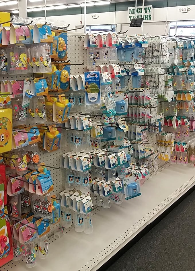 The baby section: where new parents discover they can still afford diapers AND coffee. Mickey Mouse sippy cups that won't require a second mortgage.