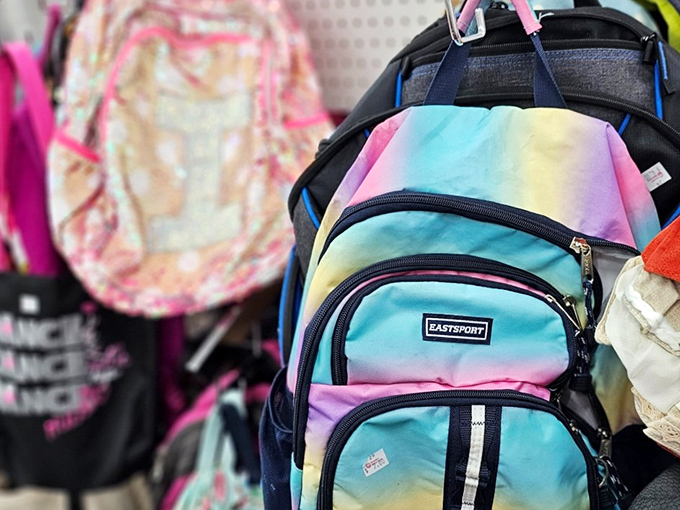 Backpacks sporting rainbow hues and multiple pockets&mdash;perfect for students, hikers, or anyone who needs to carry more than their pockets allow.