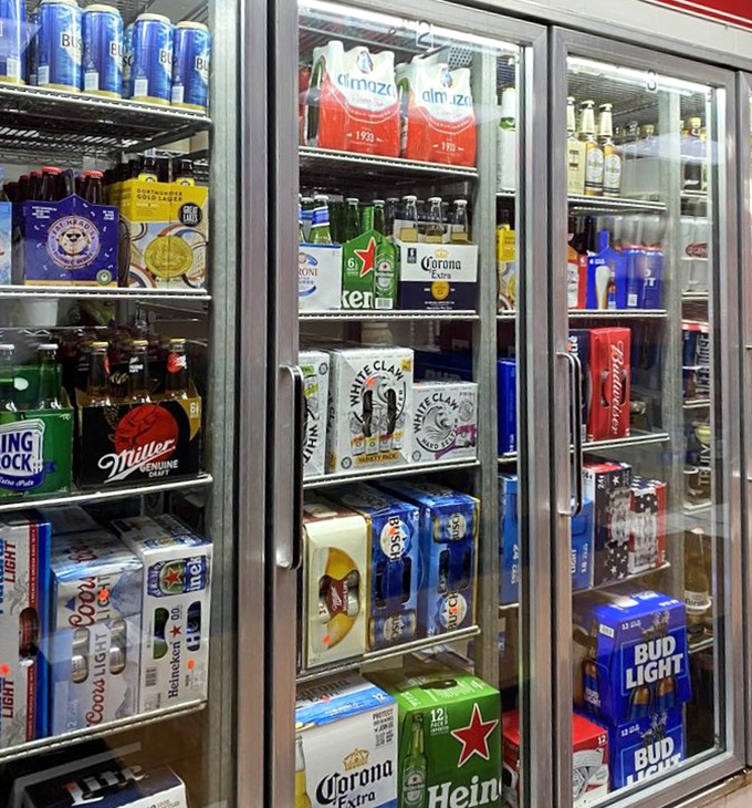 The beverage cooler&mdash;where decisions get tough after you've already conquered the hardest one: which sandwich to order.