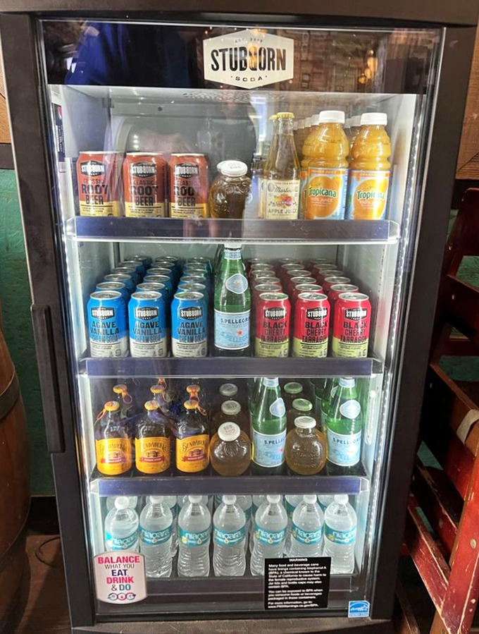 The beverage cooler&mdash;where craft sodas and local brews patiently wait to perform their sacred duty of washing down world-class barbecue.