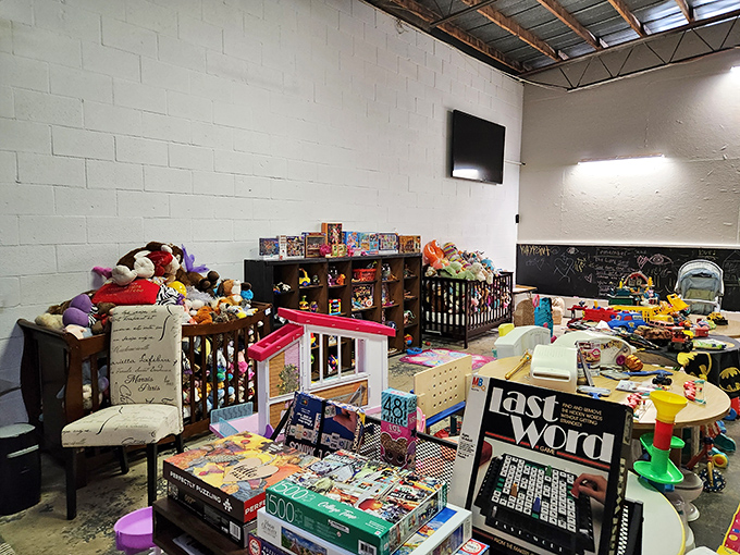 Childhood joy doesn't need to be expensive. This toy section transforms one generation's outgrown treasures into another's new discoveries.