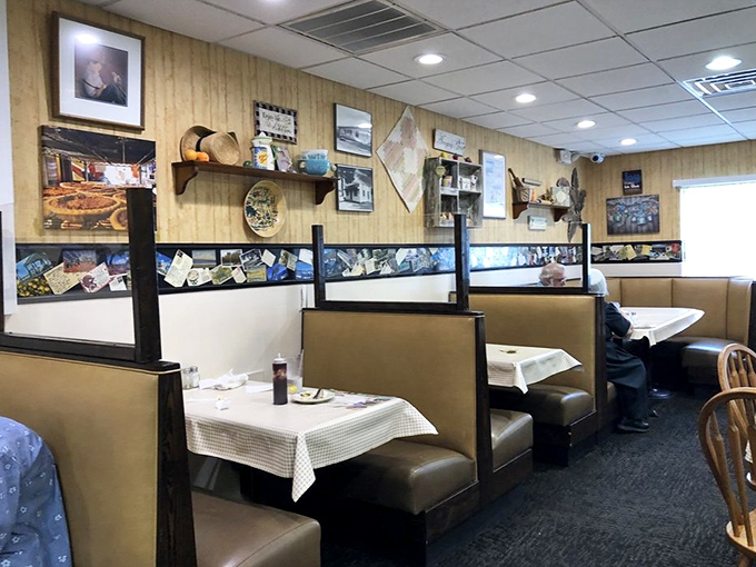Cozy booth seating perfect for lingering conversations and savoring every last bite of homemade goodness slowly.
