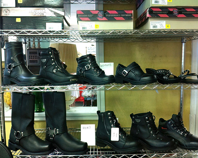 Leather boots stand at attention, waiting for the right pair of feet to take them on new adventures through Pennsylvania's changing seasons.