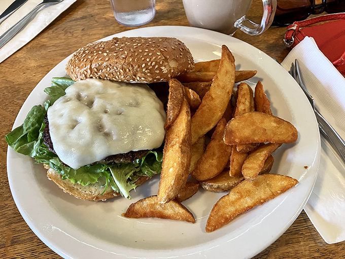 A burger that reminds you why classics became classics, with fries cut thick enough to actually taste the potato inside.
