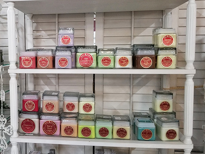 Colorful candles arranged like an edible rainbow&mdash;bringing scents and sensibilities from grandma's house to modern homes.