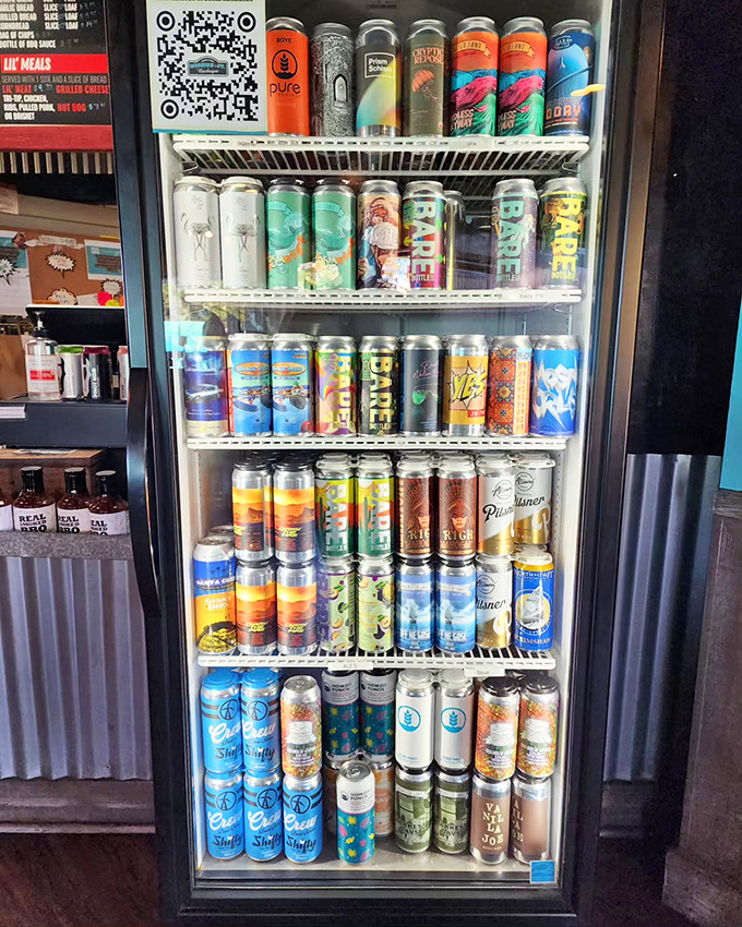 Cold beverages standing ready to tame the heat and complement the smoke-kissed feast.