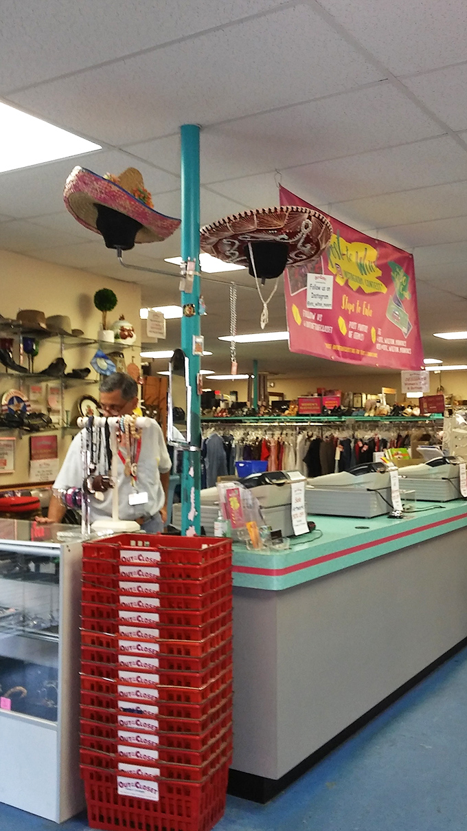 The checkout counter, where the magic $35 cart deal happens, turning thrifty shopping into an act of community support. 